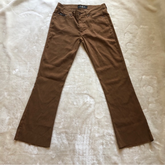 lei | Pants & Jumpsuits | Vintage Lei Jeans Faux Suede Brown Flared Raw ...